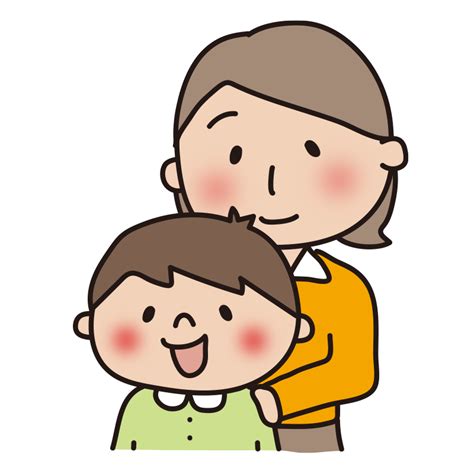 親子（父と娘）の無料フリーイラスト かわいい手描きの無料素材「てがきっず」保育園・小学校・介護施設にぴったりのフリー素材イラスト