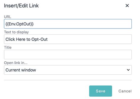 How To Add An Opt Out Link To An Email Act On Connect Home