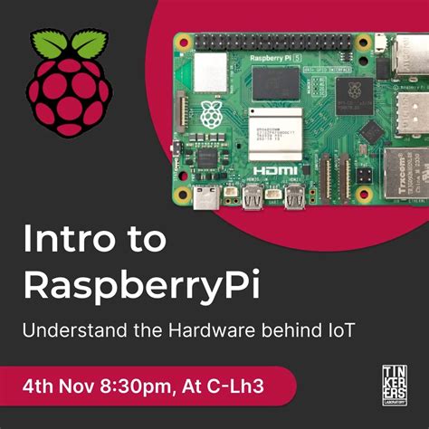 Tinkerers Lab Iit Hyderabad Explore The Power Of Iot With Raspberry Pi 🚀 Join Us On 4th Nov