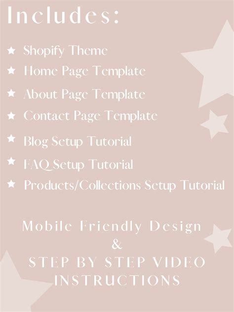 Shopify Website Theme Template Shopify Website Design Cute Etsy