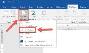 How To Create And Print Envelopes In Microsoft Word