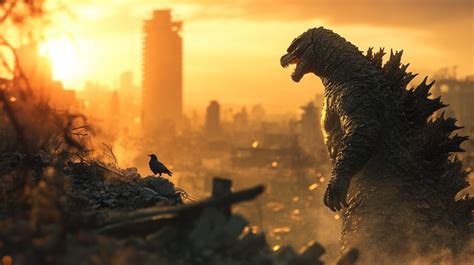 Free Godzilla At Sunset Image Godzilla Sunset City Download At