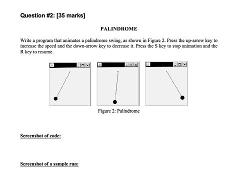 Solved Question 2 35 Marks Palindrome Write A Program