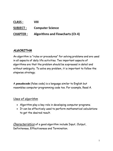 algorithms and flowcharts pdf