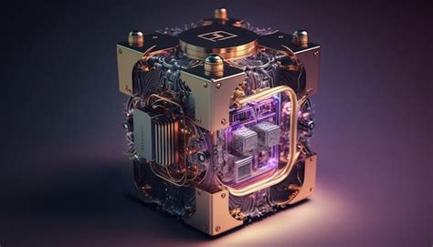 premium ai image quantum computing circuit with abstract futuristic