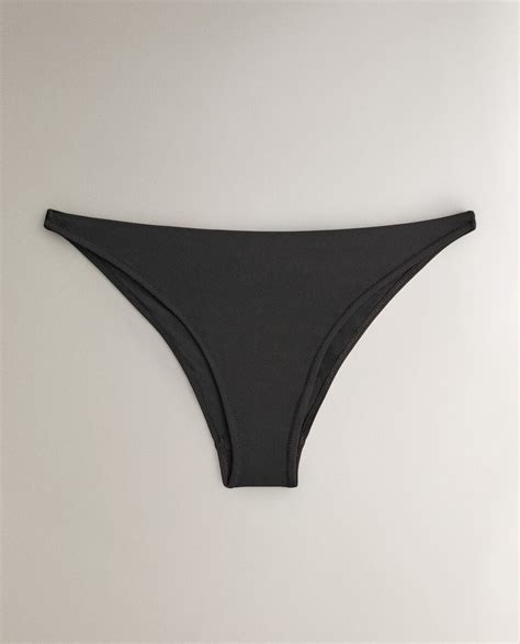 Braguita Bikini Playa Lisa Gris Antracita Zara Home México