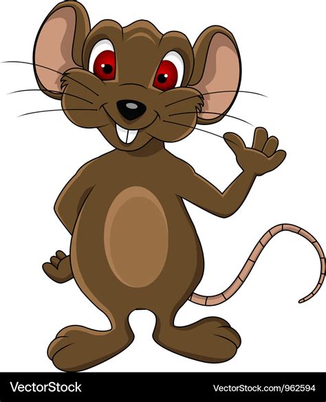 Funny Mouse Cartoon Royalty Free Vector Image Vectorstock