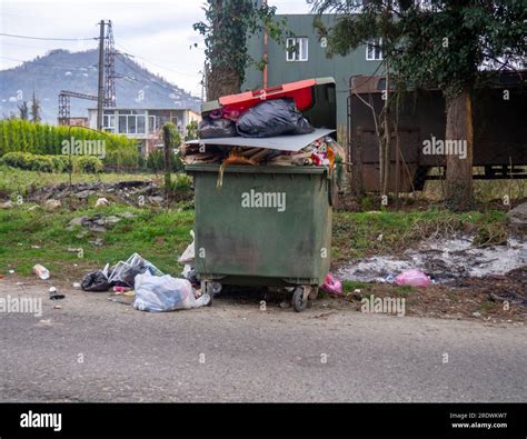 Container Full Of Trash Concept Of Ecological Problem Environmental
