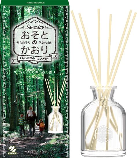 Amazon サワデー香るスティック おそとの香り 芳香剤 部屋用 ルームフレグランス リードィフューザー すっきりとした深い森の香り