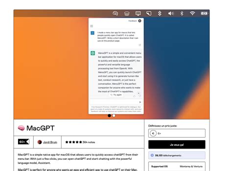 Macgpt Ajouter Chatgpt La Barre De Menu De Macos