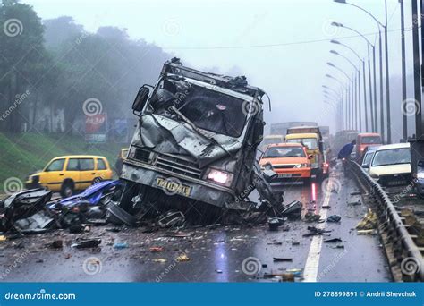 Car Crash Accident On Road Generative Ai Stock Illustration Illustration Of Metal Danger