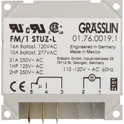 Grasslin Spdt Panel Mount Timer 115v 24hr Fm1 Stuz 120v