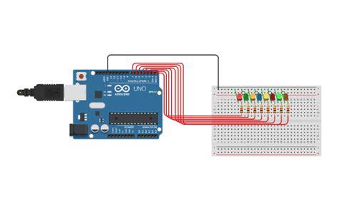 Circuit Design Odd Even Led Tinkercad