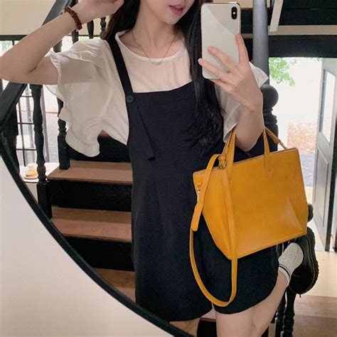 코디세트프릴 블라우스오버롤 점프수트 세트 2j113676e