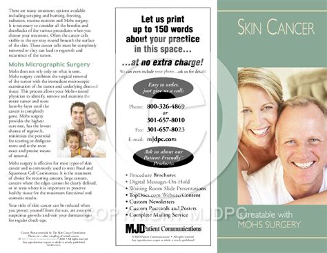 Skin Cancer Brochure Printable