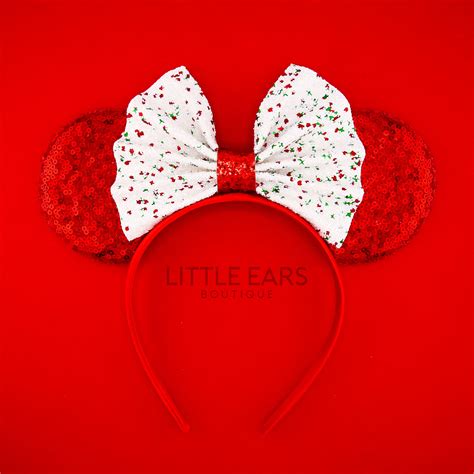 Glitter Christmas Mickey Ears Mouse Ears Headband Little Ears Boutique
