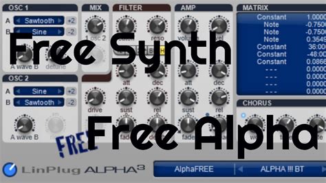 free synth linplug free alpha no talking youtube