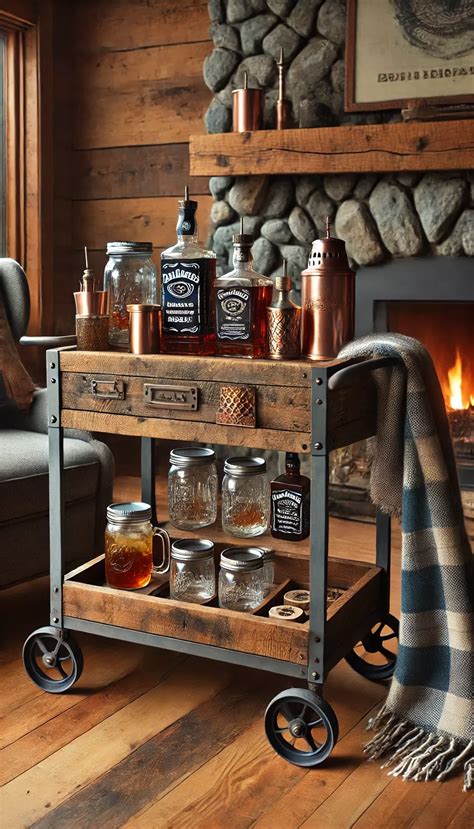 17 Bar Cart Decor Ideas To Elevate Your Space 🥂 In 2025 Bar Cart Decor Industrial Style