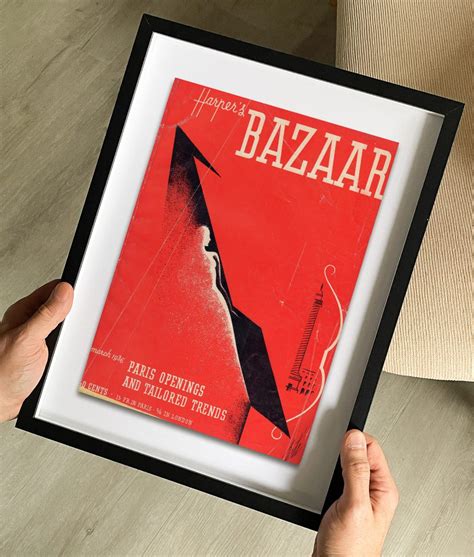 Harpers Bazaar March Cover Print The Curious Desk