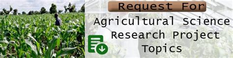 Agricultural Science Research Project Topics Runmyresearch