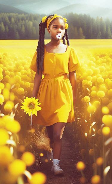 Jamaican Girl In Yellow Summer Dress Yellow Dress Summer Jamaican
