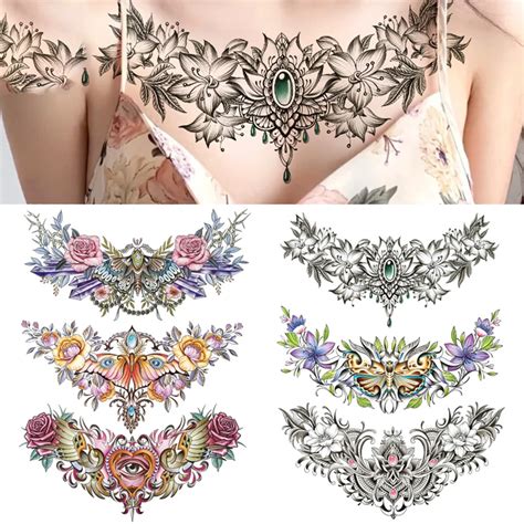 Gro E Brust Taille Schulter Zur Ck Wasserdicht Tempor Re Tattoo