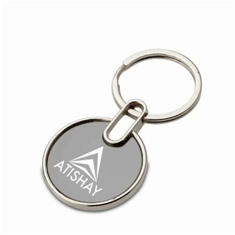 Silver Round Metal Keychain At ₹ 76piece Metal Keychain In Mumbai