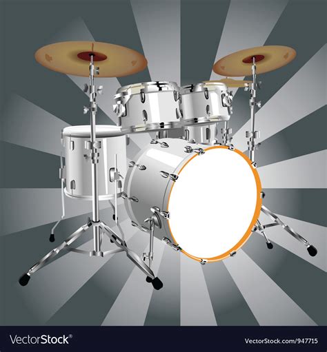 Drum Set Royalty Free Vector Image Vectorstock