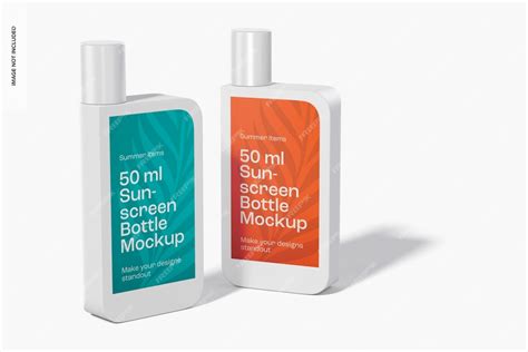 Premium Psd 50 Ml Sunscreen Bottles Mockup