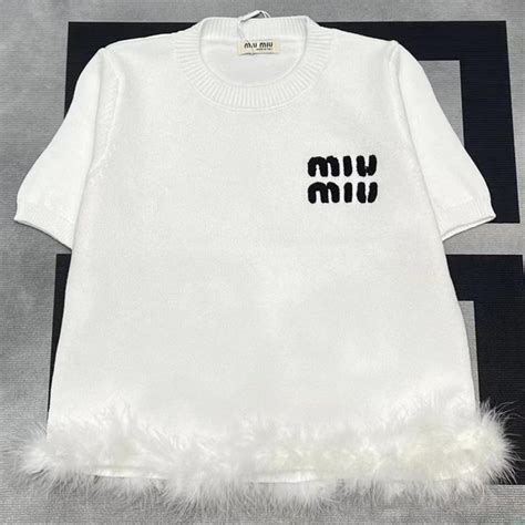 Футболка Miu Miu размер 42 цвет белый купить по выгодной цене в интернет магазине Ozon