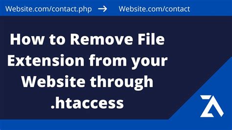 How To Remove File Extension For Your Website Through Htaccess Youtube