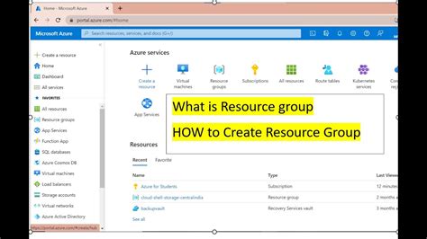 how to create resource group in azure youtube