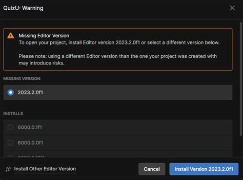 Why There Is No Feature To Install Exact Unity Version Unity Engine Unity Discussions