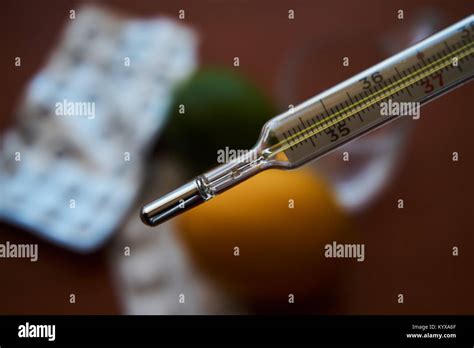 Traditional Thermometer For Measuring Body Temperature Stock Photo Alamy