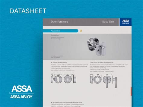 Assa Abloy Ruko Line Modular Accessories Commercial Hardware