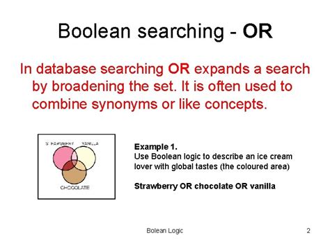 boolean logic combining search statements using boolean operators