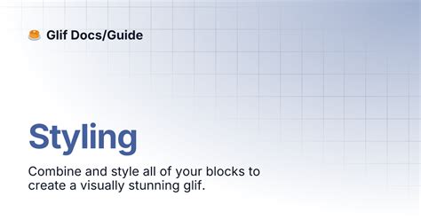 Styling Glif Docsguide