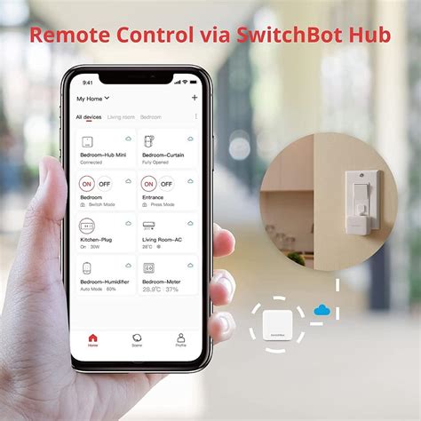 SwitchBot Smart Switch Button Pusher No Wiring Wireless App Or Timer Control Use SwitchBot