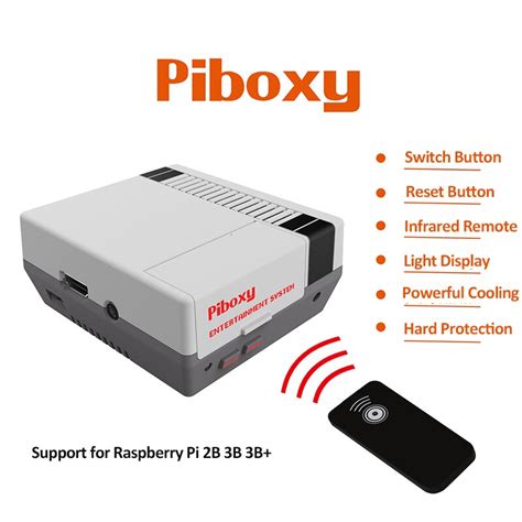 Piboxy Nes Nespi Case For Raspberry Pi 2b 3b3b With Ir Remote