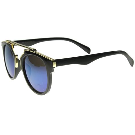 Intricately Design Retro Horn Rim Revo Lens Sunglasses Zerouv