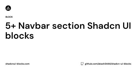 5 Navbar Section Shadcn Ui Blocks