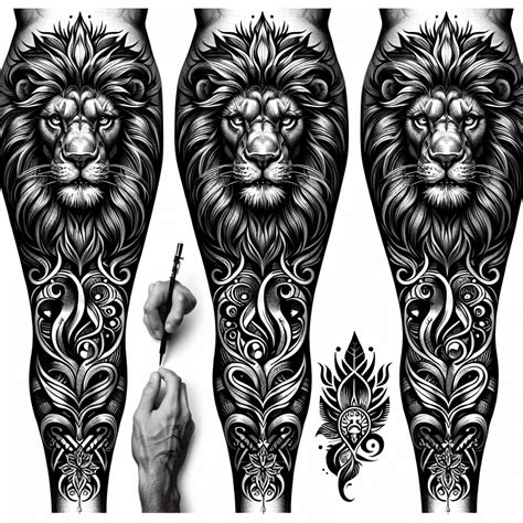 Best Lion Tattoo Ideas On Thigh Vondy