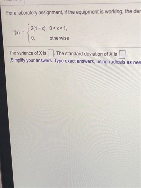 solved for a laboratory assignment if the equipment is