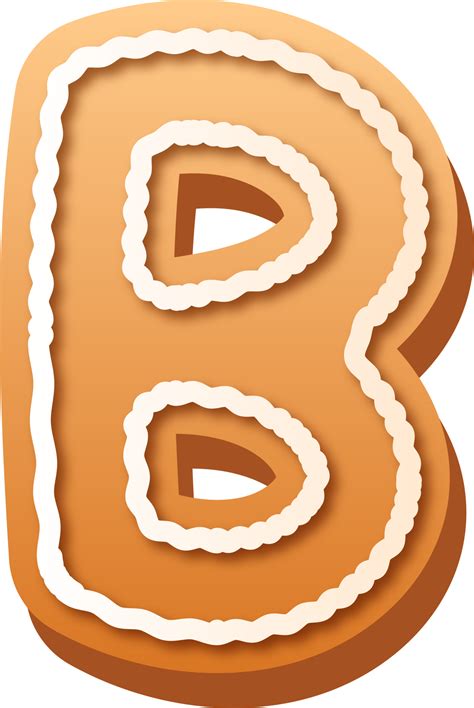 Alphabet Letter B Gingerbread Cookie 36004962 Png