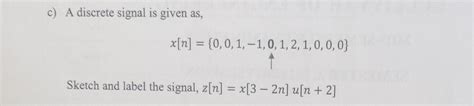 Solved C A Discrete Signal Is Given As