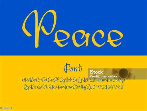 Font Kursif Alfabet Kaligrafi Tulisan Tangan Jenis Huruf Ilustrasi Stok