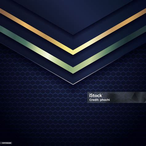 Emas Abstrak Dan Header Segitiga Geometris Logam Hijau Pada Latar