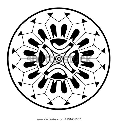 Polynesian Circle Tattoo Design Aboriginal Samoan Stock Vector Royalty