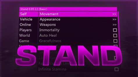 Stand GTA 5 Mod The Ultimate Cheat Menu For GTA Online