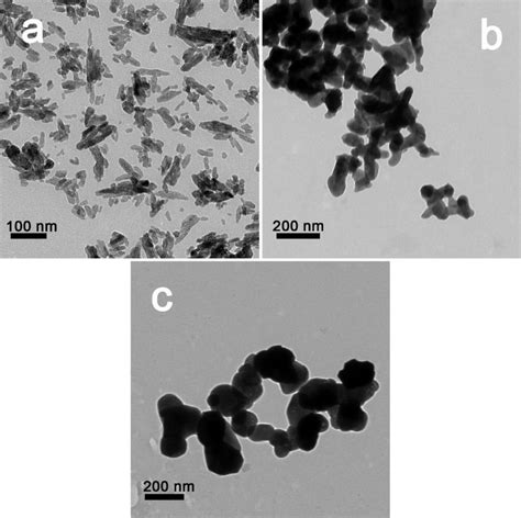 the tem micrographs of the synthetic prepared hap with different